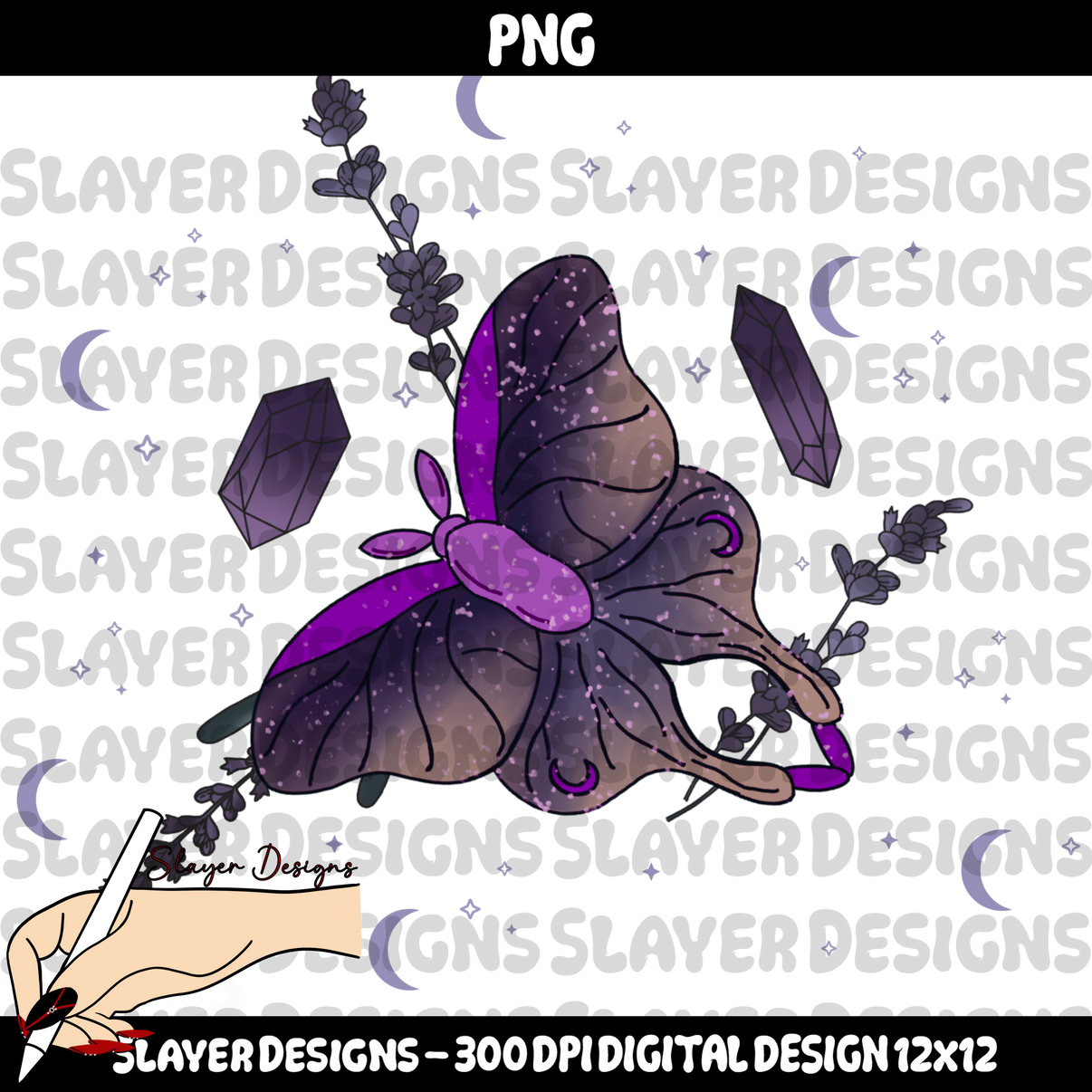 SLAYER-2025 - Lavender & Crystal Moth - PNG – The Custom Fabric Slayer ...