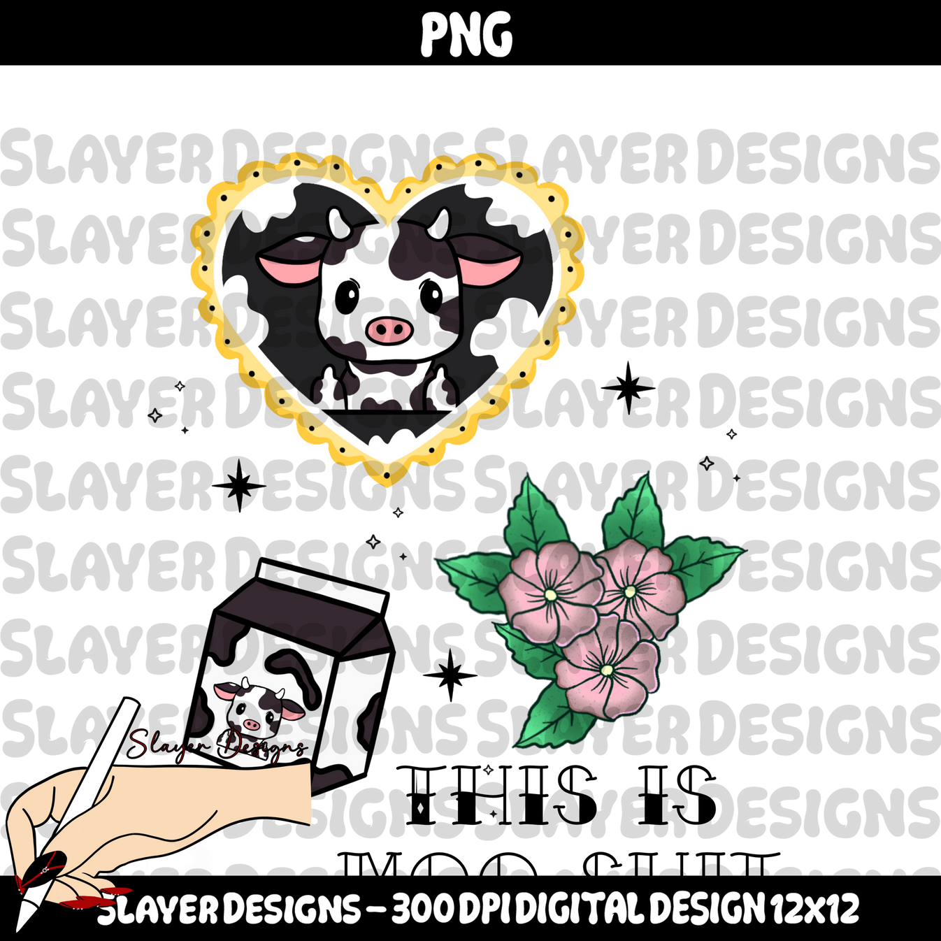 SLAYER-2025 - Tattoo Swear Cows - MAY MYSTERIES - PNG – The Custom ...