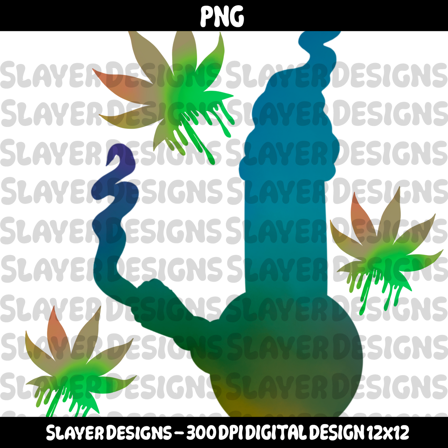 SLAYER-2025 - 420 Leaves & Bongs - PNG – The Custom Fabric Slayer ...