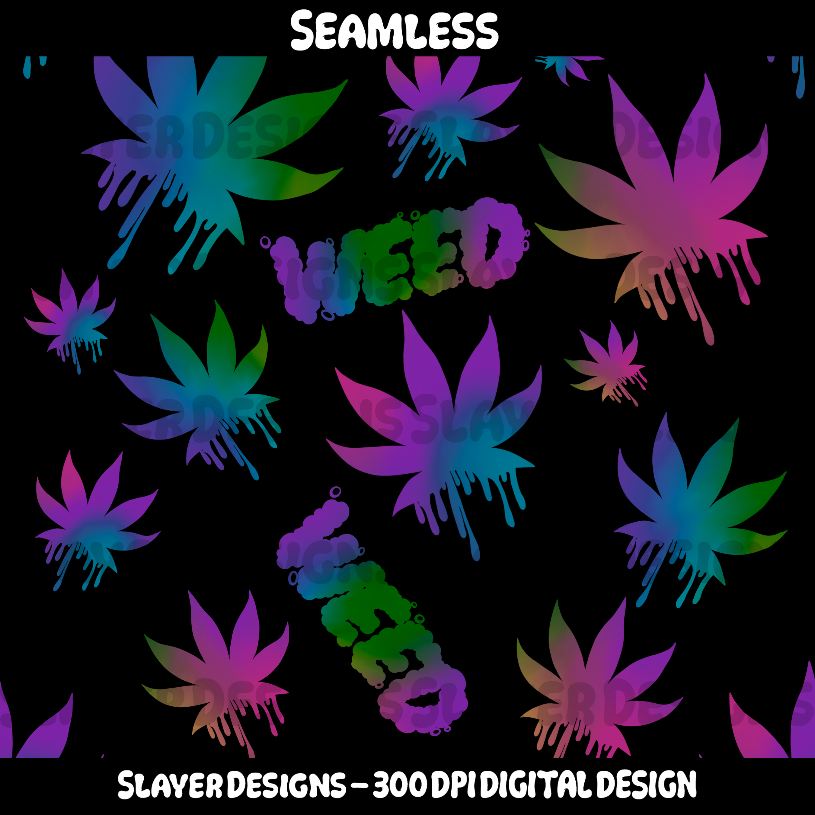 SLAYER-2025 420 leaves & Words - MAIN – The Custom Fabric Slayer ...