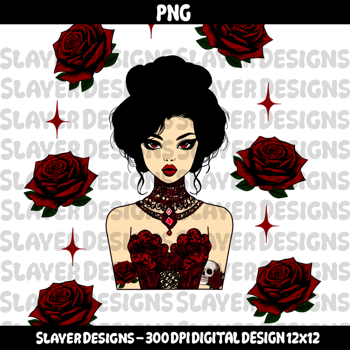 SLAYER-2025 - Gothic Girly Pop - PNG – The Custom Fabric Slayer Imaginarium
