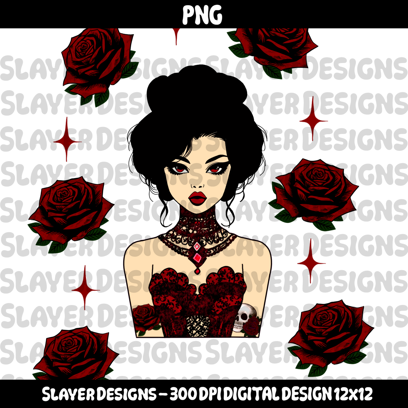 SLAYER-2025 - Gothic Girly Pop - PNG – The Custom Fabric Slayer Imaginarium