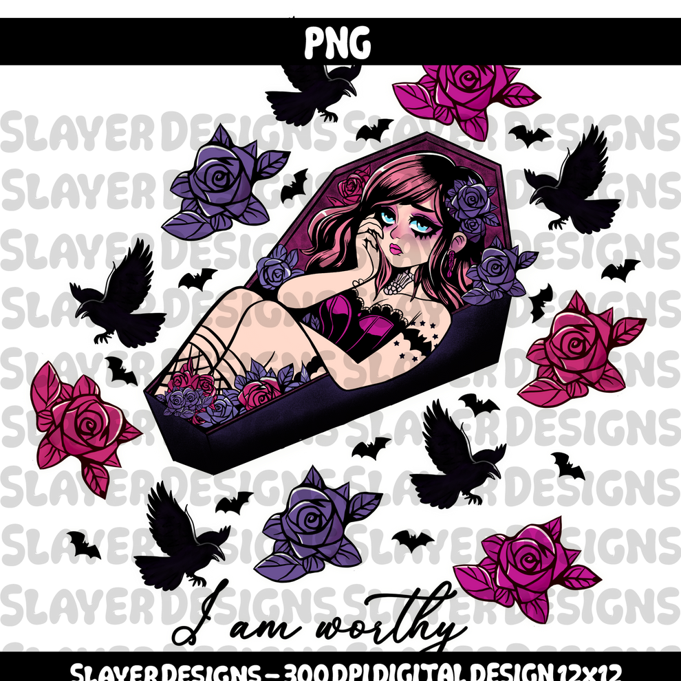 SLAYER-2024 Sad Goth Girl Affirmations - PNG – The Custom Fabric Slayer ...