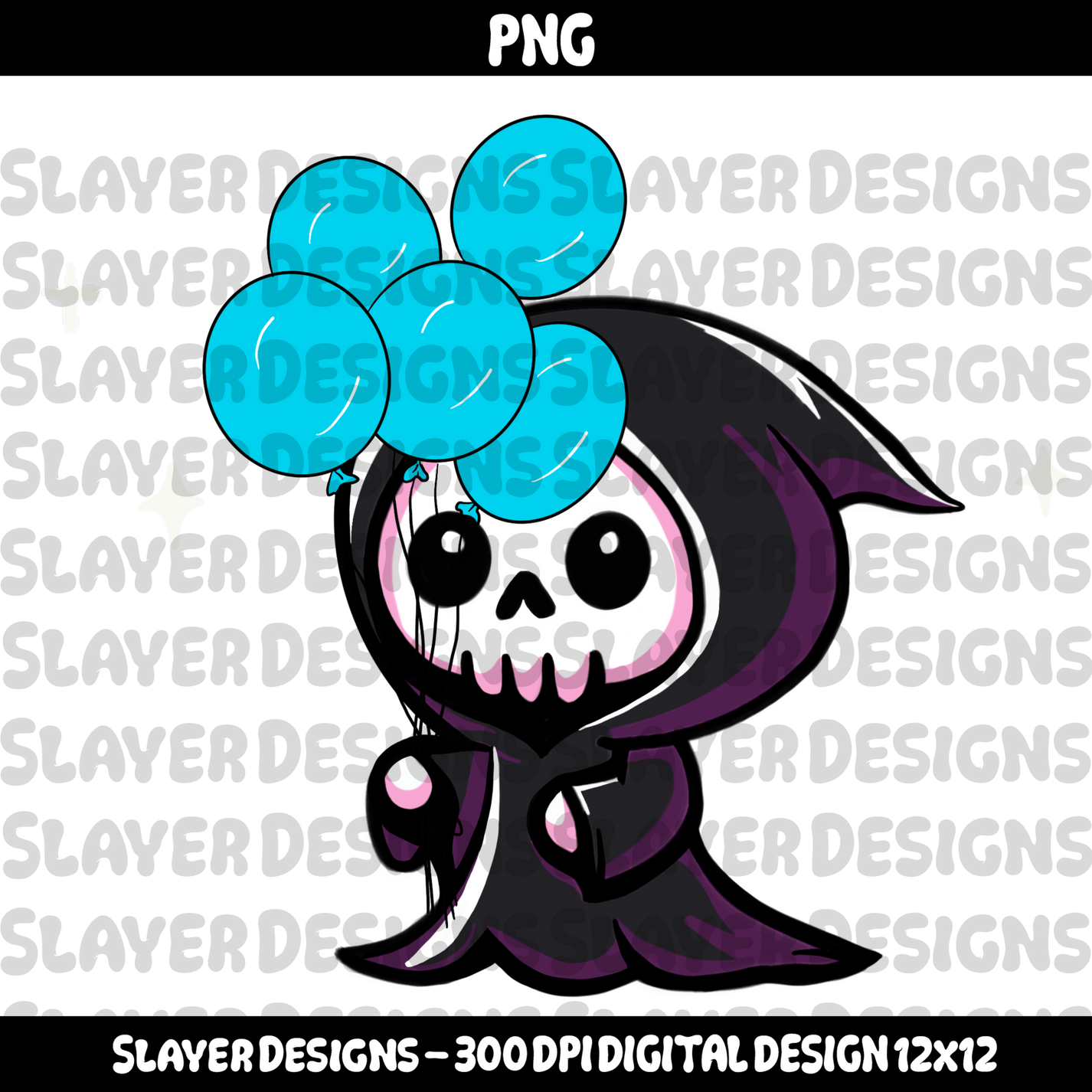 SLAYER-2024 - Birthday Grimm Reaper - PNG – The Custom Fabric Slayer ...